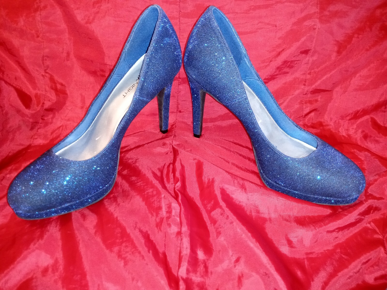 Blue Sparkly Heels For Prom
