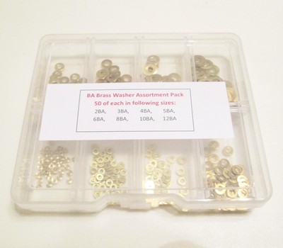 BA Brass Washer assortment Pack 2BA 3BA 4BA 5BA 6BA 8BA 10BA 12BA | eBay UK