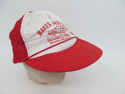 Vintage Snapback Cap Trucker Hat – Rakes Sales Rocky Mount, VA Padded ...