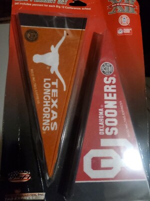 Big Twelve 4" x 10" Mini Pennant League Set NEW NCAA Wall Banner Sign ...