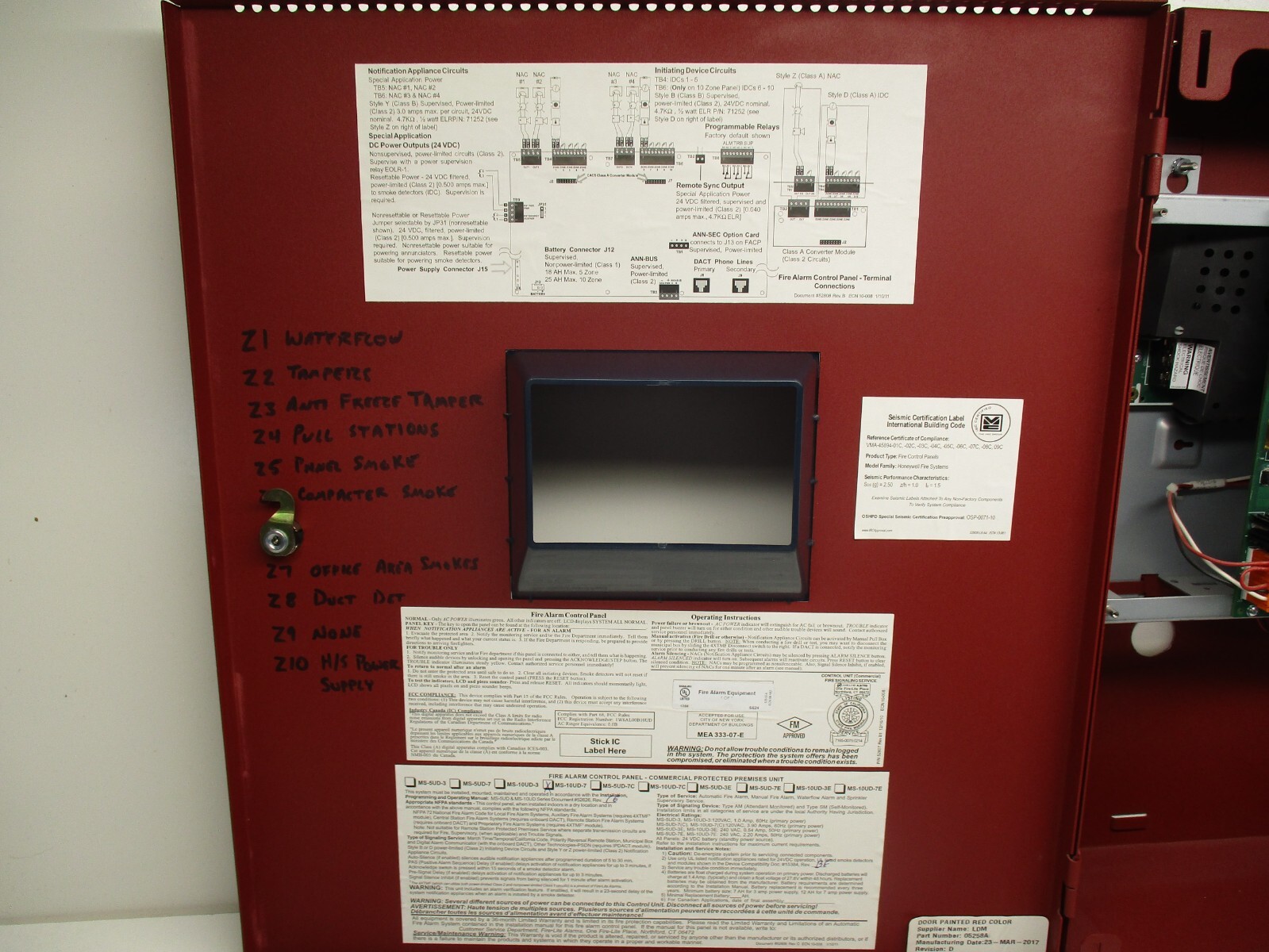 Fire Lite MS-10UD-7 Fire Alarm Control | eBay