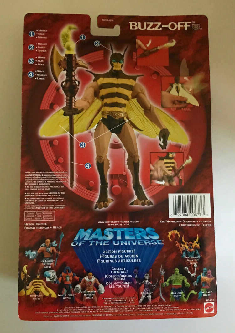 MOTU BUZZ OFF 200X MASTERS OF THE UNIVERSE MOC NEW MATTEL 2003 | eBay