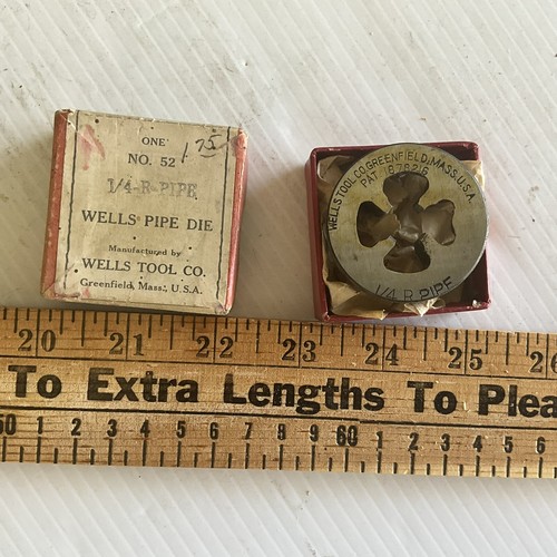 Vintage NOS 1/4 R Pipe Wells Tool Co. 1-3/4” OD Made in USA 🇺🇸 | eBay