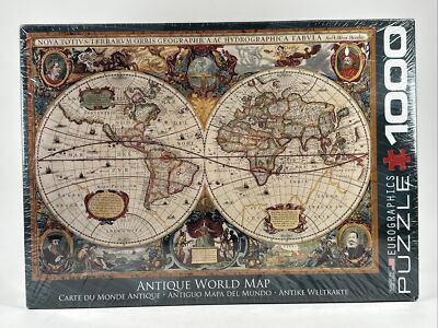 1000 Piece Jigsaw Puzzle Antique World Map Eurographics NEW SEALED | eBay