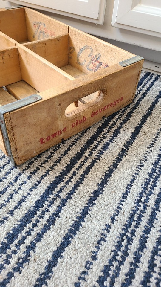 TOWNE CLUB VINTAGE WOOD SODA POP CRATE BOX | eBay