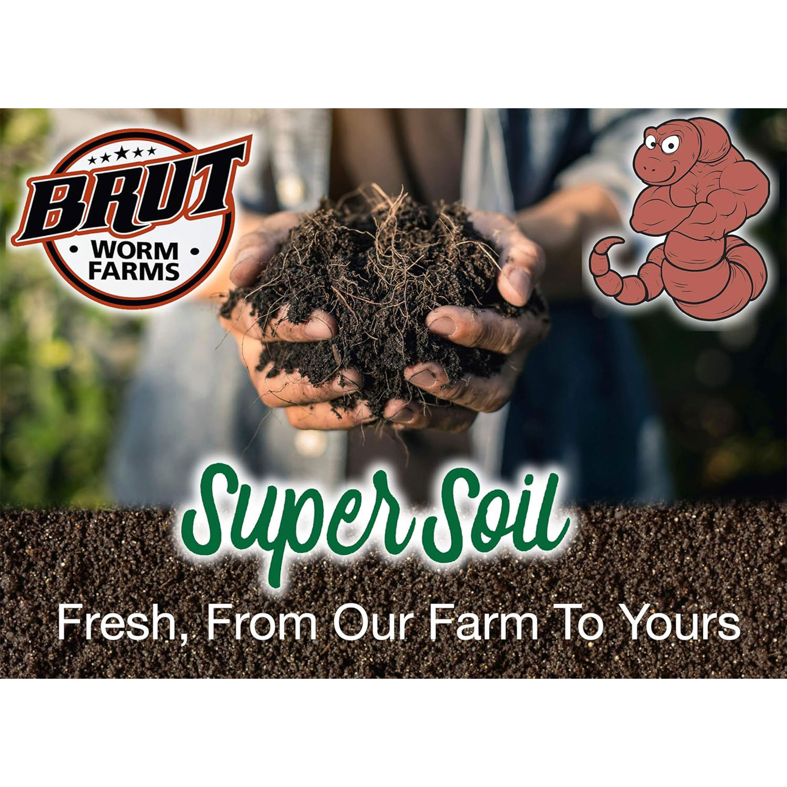 Brut Organic Potting Soil, 1 CF, Indoor and Outdoor Container Plants, 8 ...