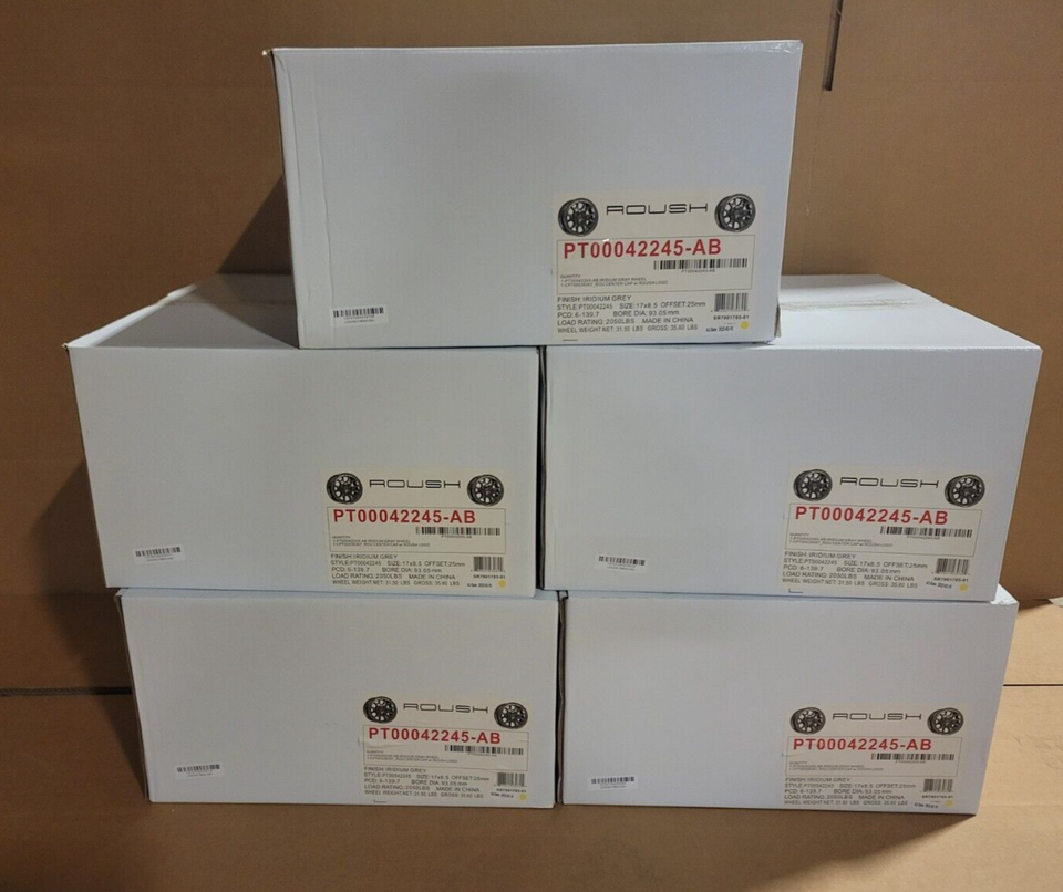 New ROUSH R Wheels Fit 2021-2025 Ford Bronco Iridium Grey 17 x 8.5 SET ...