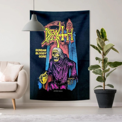 Deaths Metal Trend Band Tapestry Wall Art Poster Flag Banner Room Decor ...