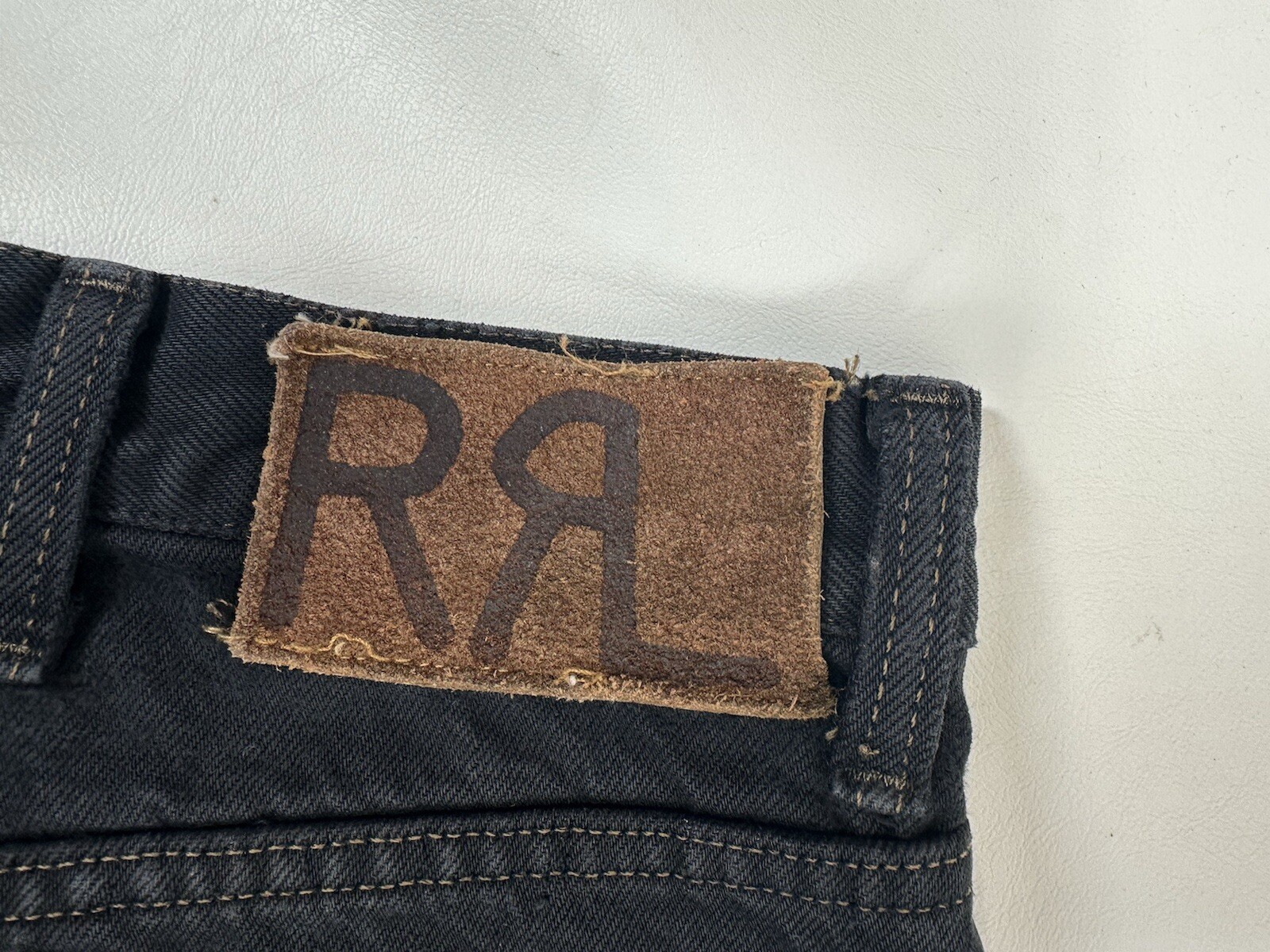 RRL RALPH LAUREN Button Fly 5-Pocket Straight Jean Size 40x32 Made in ...