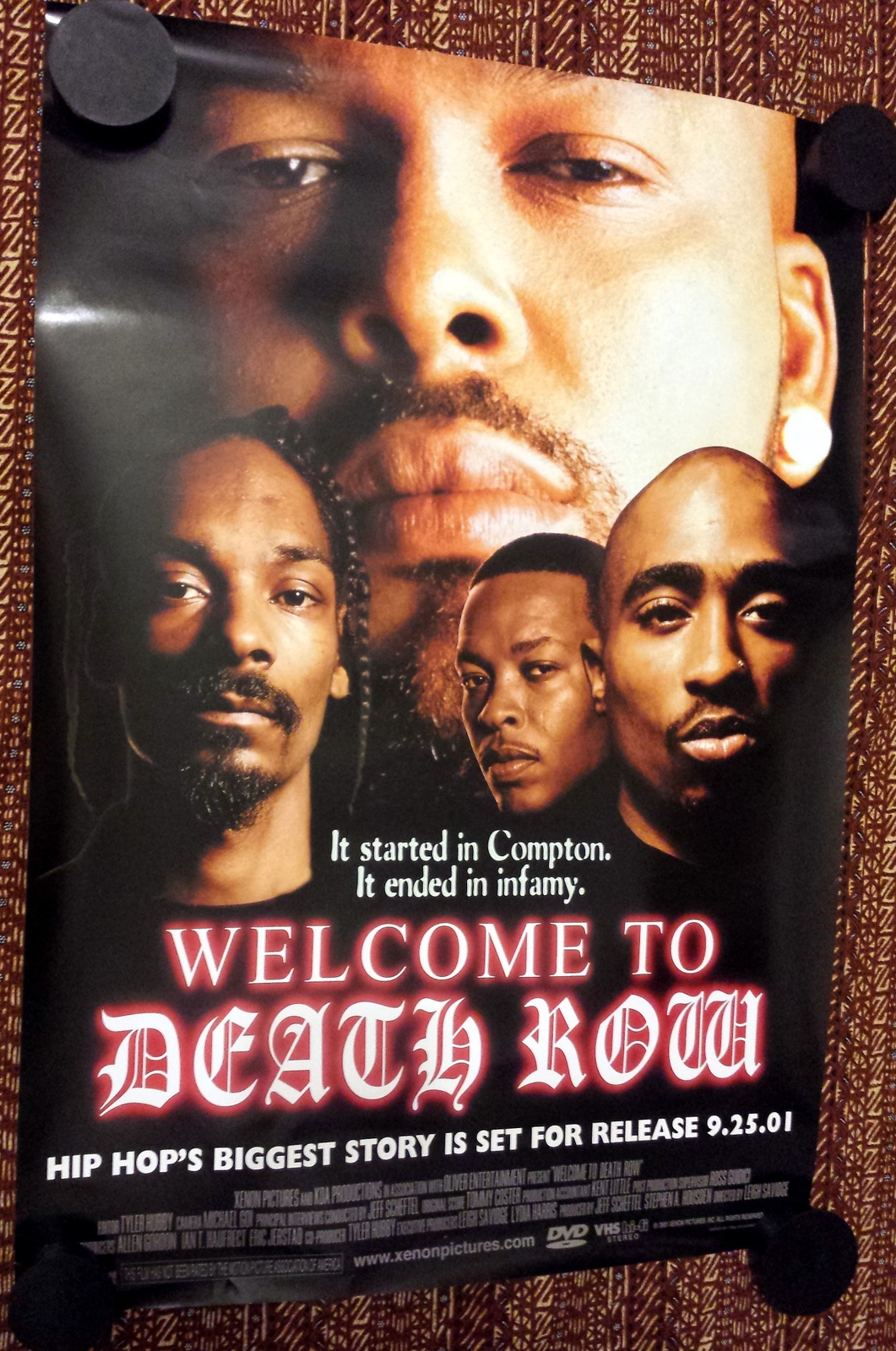 Rap Movie Promo Poster - Welcome to Death Row - SNOOP - DR DRE - Tupac ...