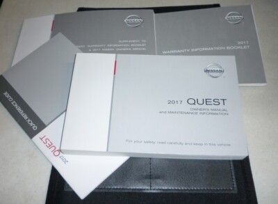 2017 NISSAN QUEST OWNERS MANUAL SET 17 GUIDE w/case S SV SL PLATINUM | eBay