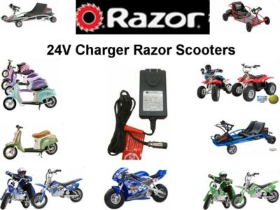 24V Scooter Battery Charger FOR Razor E100 E125 E500S PR200 E200/300 ...
