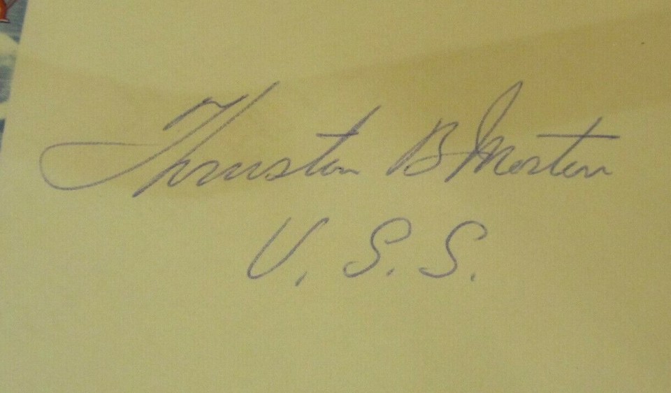 Kentucky Senator Thruston Morton Autograph Signed 1957 Old Glory Cover ...