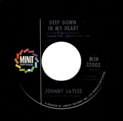 NORTHERN SOUL-JOHNNY SAYLES-DEEP DOWN IN MY HEART/ANYTHING FOR YOU ...