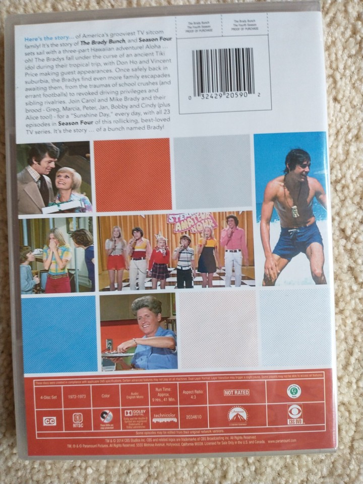 THE BRADY BUNCH FOURTH SEASON DVD SET / BRAND NEW / FACTORY SEALED / 4 ...