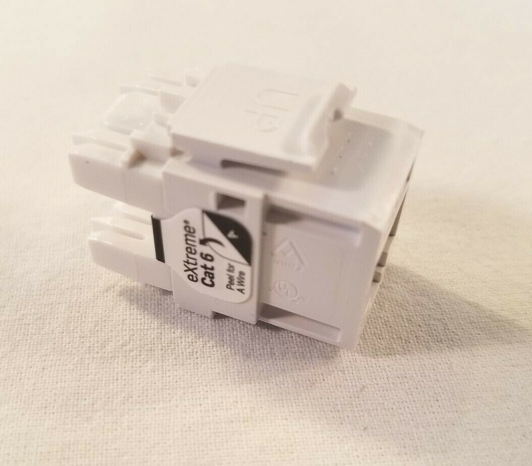 61110-RW6 Leviton eXtreme Cat 6 QuickPort Jack, White - 48 PACK | eBay