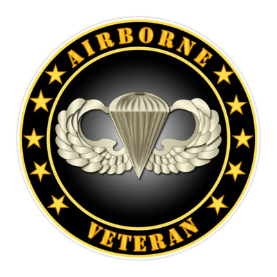 US Army Airborne Veteran Bumper Sticker Military Vinyl Soldier Decal 5 ...