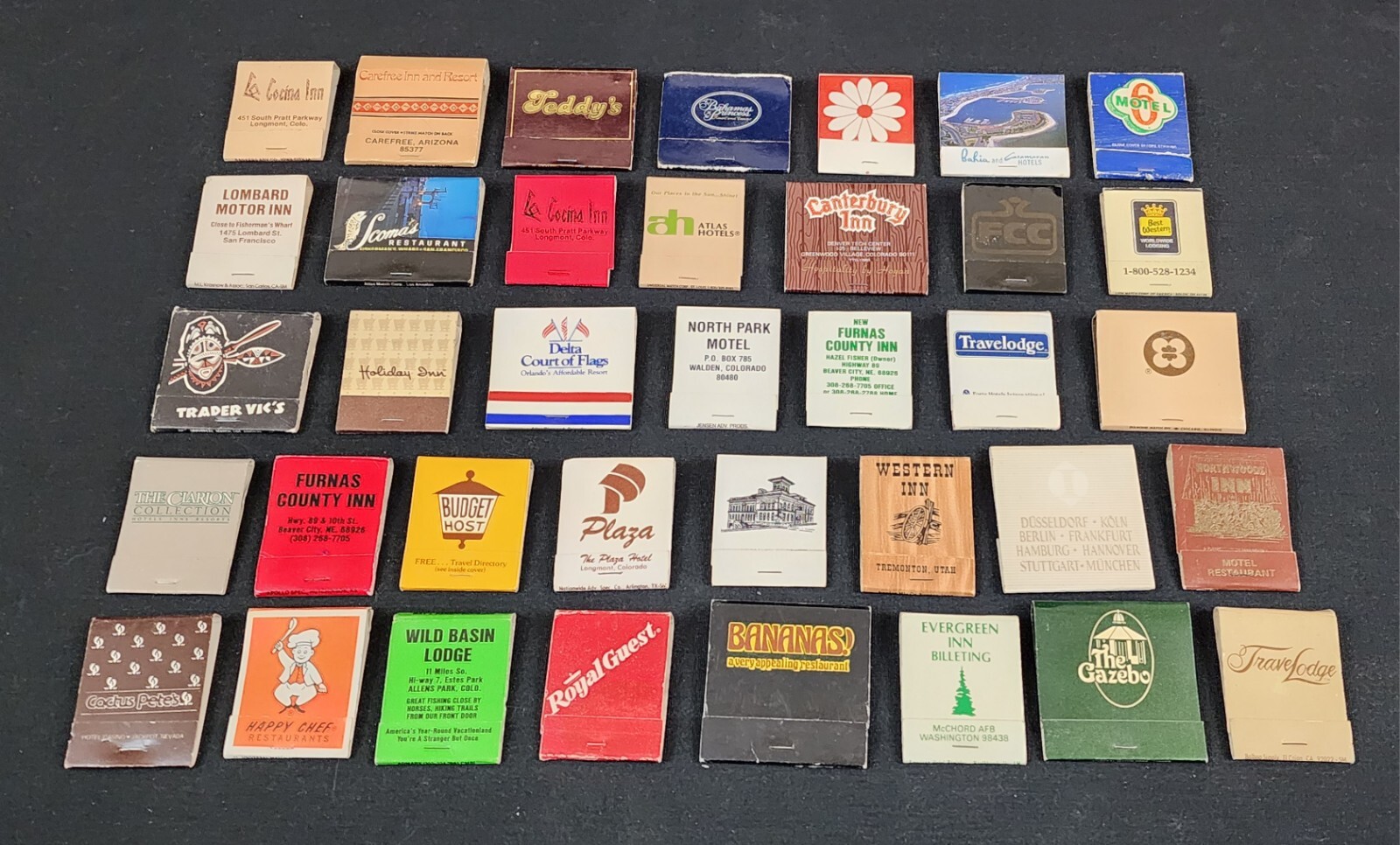 VINTAGE LOT OF 37 OLD HOTEL MATCHBOOKS MOST UNUSED UNSTRUCK HOLIDAY INN ...