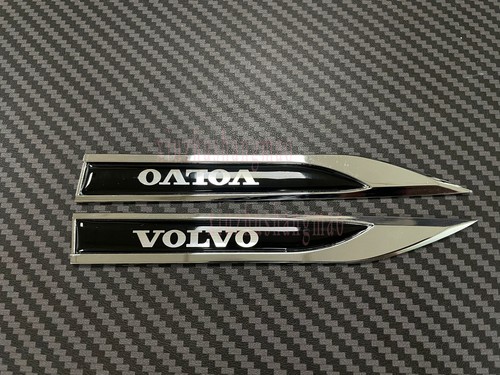 2x Car Chrome black Side Fender Emblem Badge Sticker Logo Black For ...