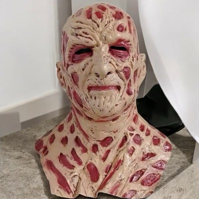 Freddy Krueger Mask – Realistic Burned Face Horror Cosplay & Halloween ...