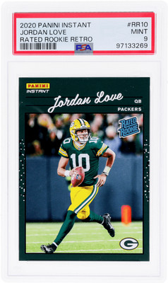 2020 Panini Instant Jordan Love Rated Rookie Retro #RR10 /2044 PSA 9 ...