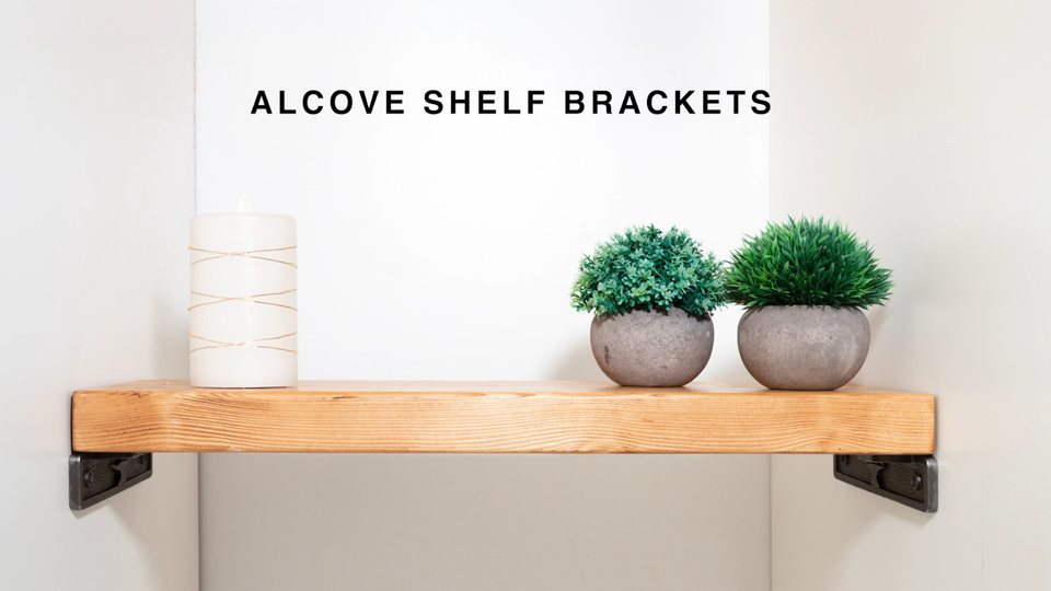 CAST IRON ALCOVE SHELF BRACKET -6 SIZES - FIT6"-18" DEPTH SHELVES sold ...