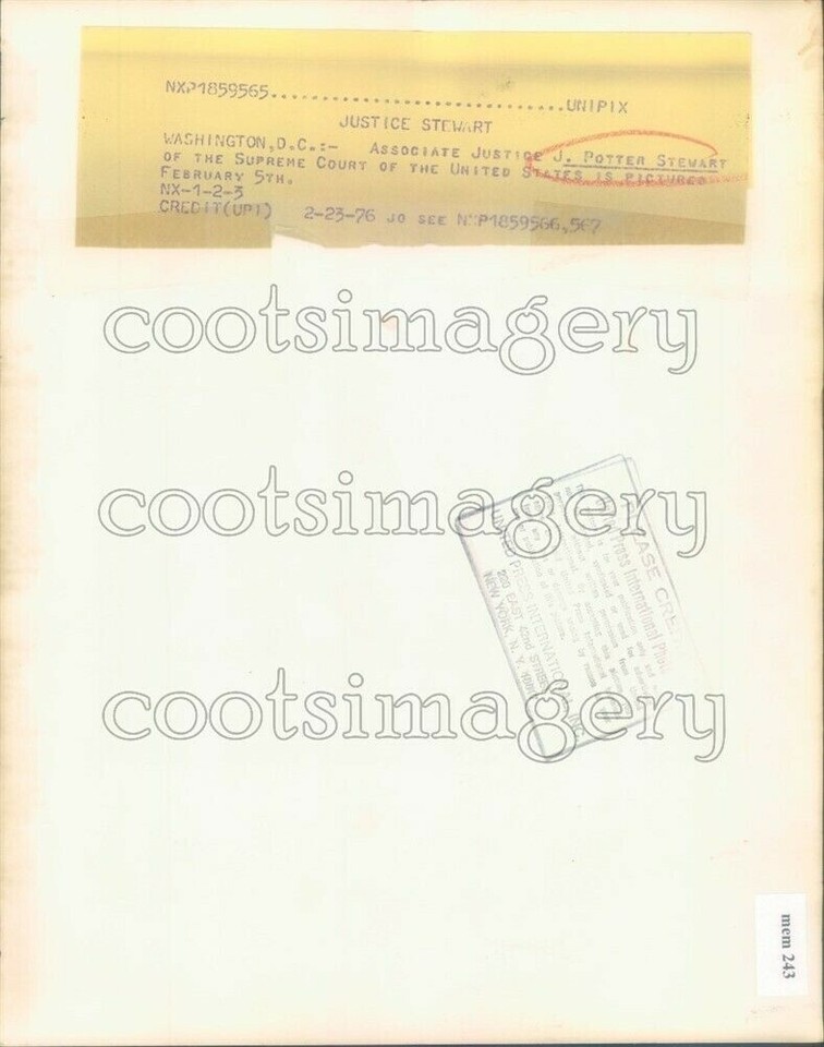 1976 Press Photo US Supreme Court Justice Potter Stewart | eBay