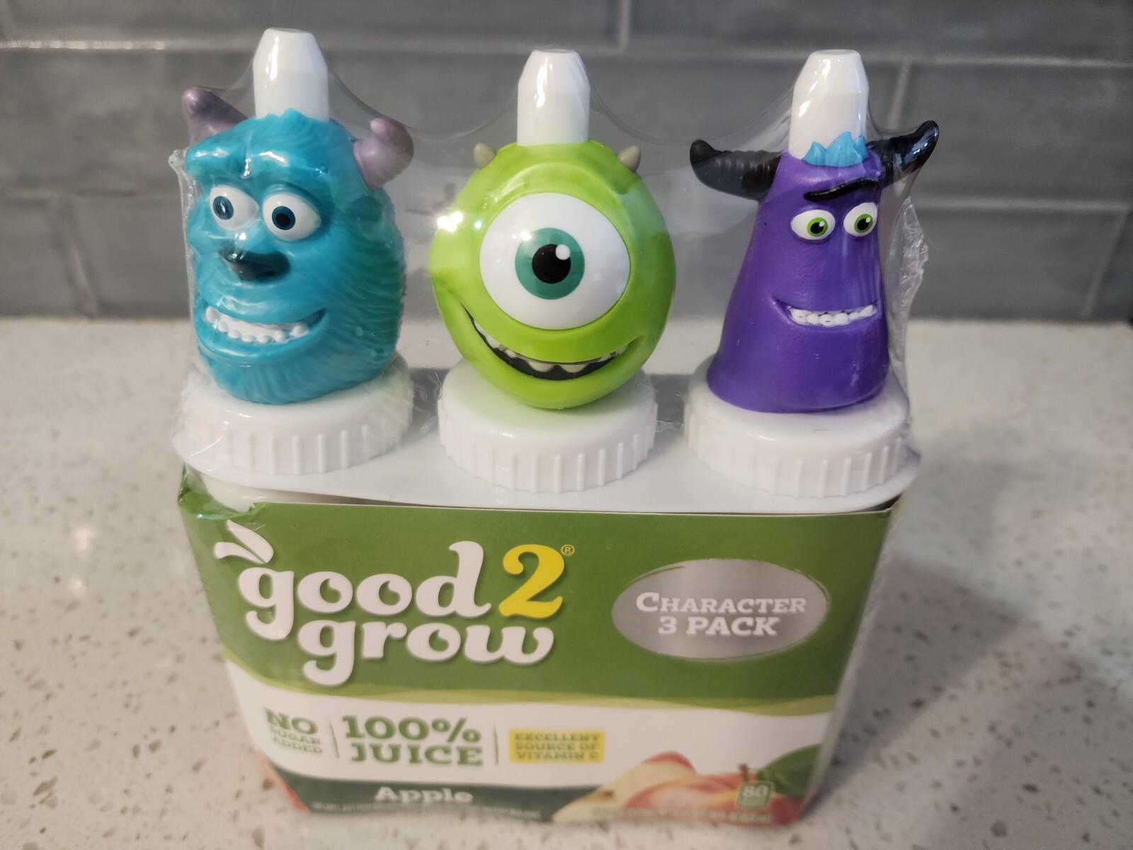Good 2 Grow Juice Topper Disney Monsters Inc. Set Of 3 Mike Tylor ...