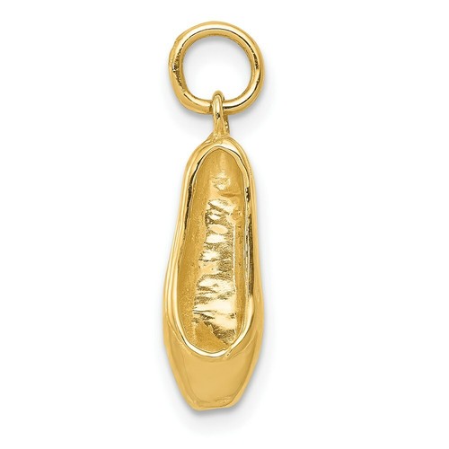 14K Yellow Gold 3-D Ballet Slipper Charm Pendant 0.79 Inch | eBay
