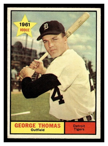 1961 TOPPS GEORGE THOMAS #544 ROOKIE TIGERS HIGH GRADE NO CREASES HIGH ...