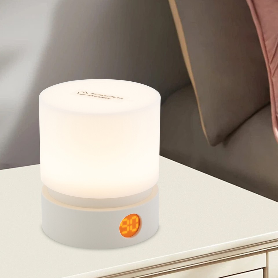 LED Bedside Night Light, Touchable night light, Cylindrical Night Light ...