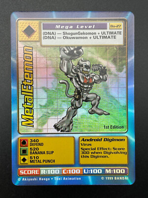 DIGIMON Digi Battle 1st Edition Foil MetalEtemon Card DIGITAL MONSTERS ...