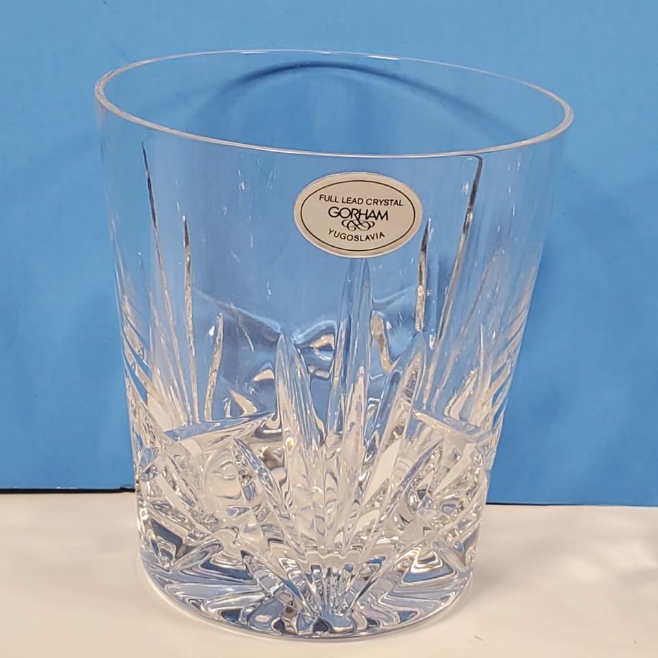 Vintage Gorham Crystal Old Fashioned Glasses Hampshire Pattern Barware ...