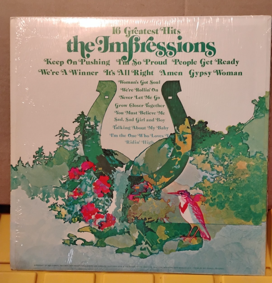 1971 LP The Impressions "16 Greatest Hits " ABC Records Stereo ABCS 727 ...
