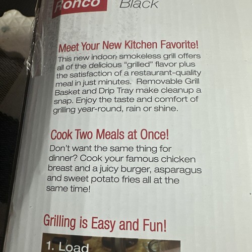 Ronco Indoor Ready Smokeless Grill Oven Cooker Stainless Steel New | eBay
