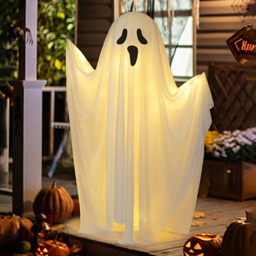 Poseable Arm Ghost Prop White Fabric Sculpture Spooky Halloween ...