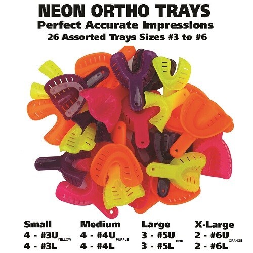 26pcs Dental Impression Trays Orthodontic Perforated Disposable S/M/L ...