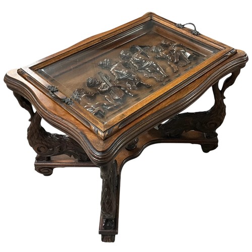 Antique Hand Carved French Victorian Cherub Coffee Table w/Tray Top | eBay