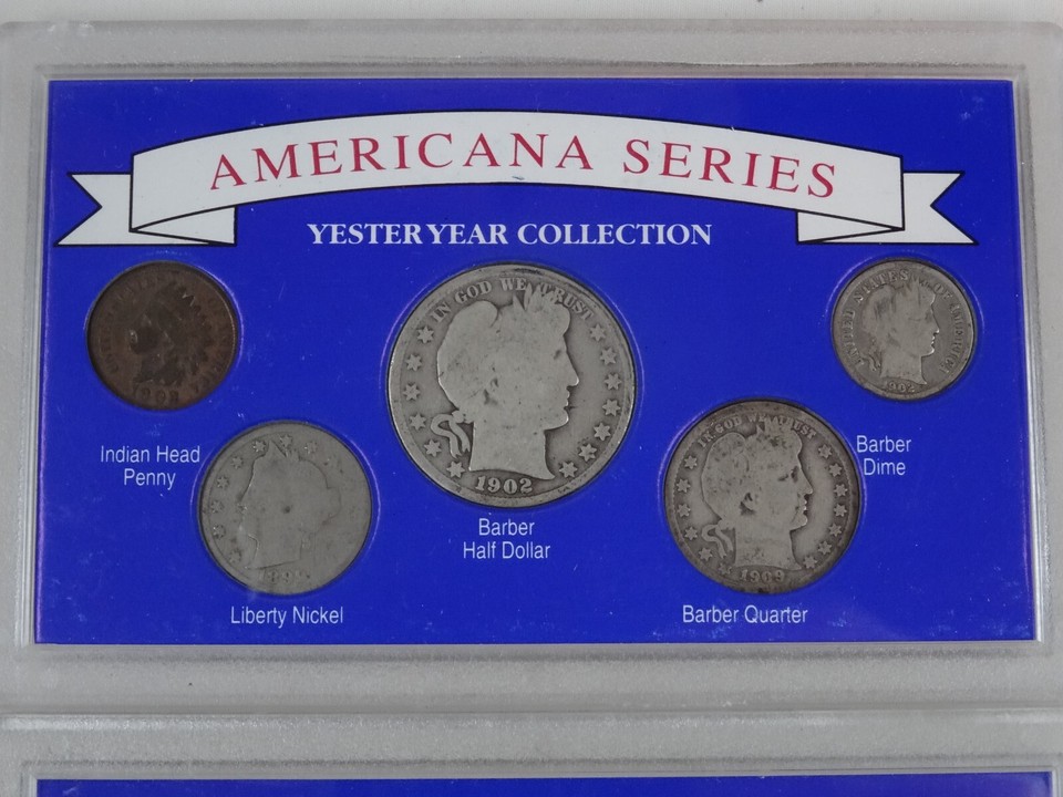 Americana Series US Coins Type Sets Barber, Walking Liberty, Kennedy 90 ...