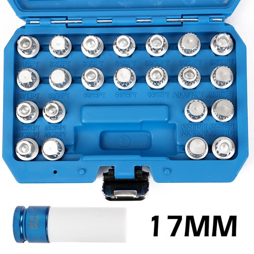 23PC for VW Wheel Lock Key Removal Kit Auto Lug Nuts Anti-Theft Screw ...