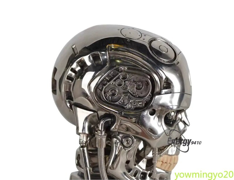 Terminator Arnold T2 T800 1:1 Endoskeleton Skull Bust Statue Resin LED ...