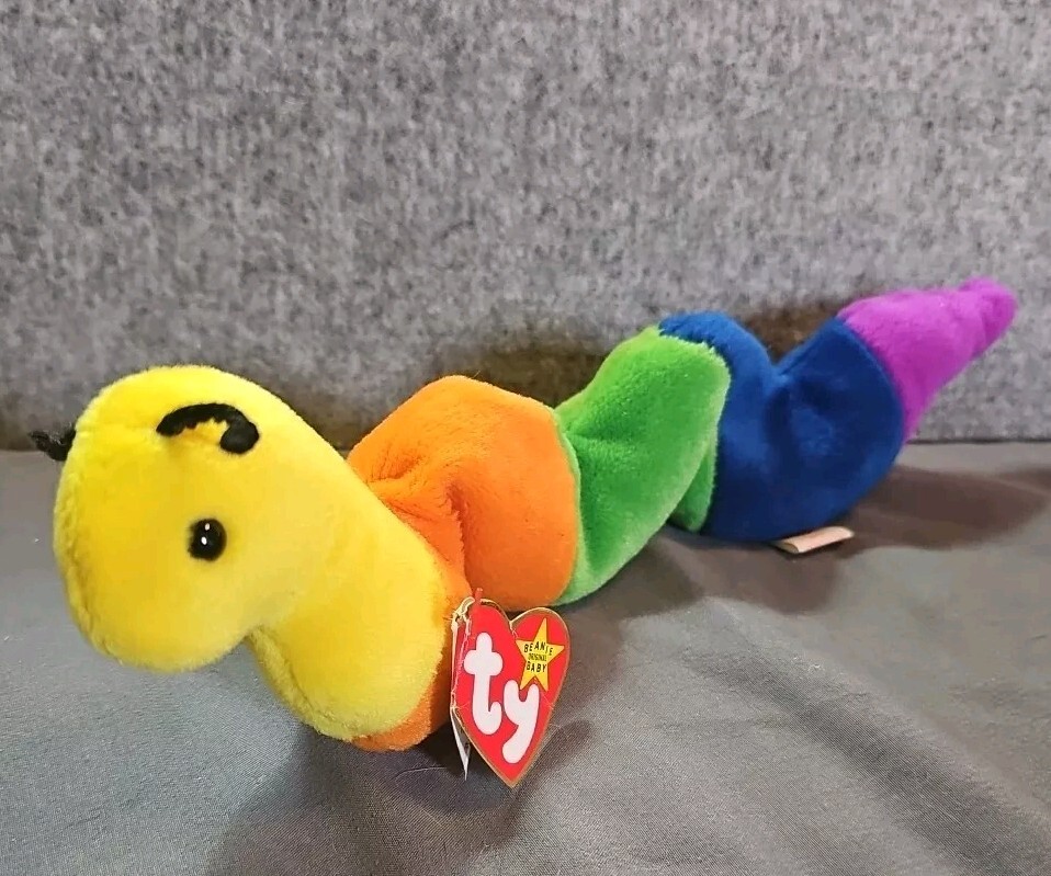 Rare Ty Beanie Baby "Inch" the Worm with Tag Errors - Retired | eBay