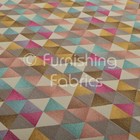 10 Metres Of New Geometric Triangle Pattern Teal Pink Chenille ...