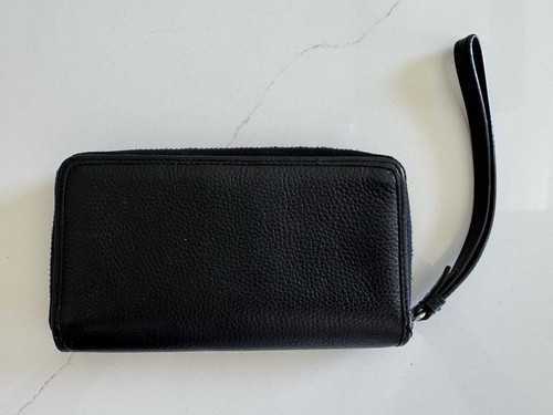 Cole Haan Pebble leather "Smart Phone" Zip Around Wristlet Wallet In ...