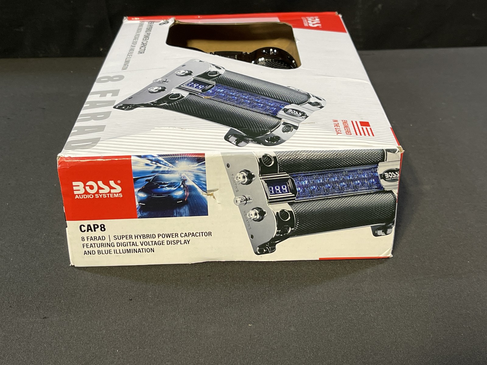 Boss CAP8 8 Farad LED Digital Hybrid Voltage Display Car Capacitor for ...