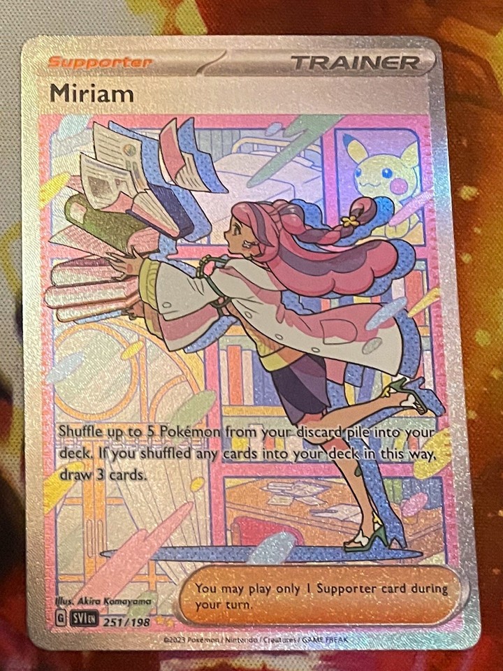 Miriam 251/198 - Full Alternate Art Trainer - Scarlet & Violet Pokemon ...