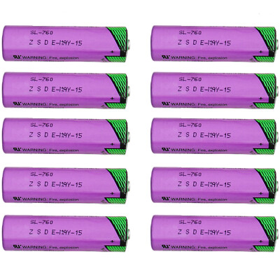(10 Pack ) For TADIRAN SL-760 Battery 3.6V 2200mAh PLC AA Battery New ...