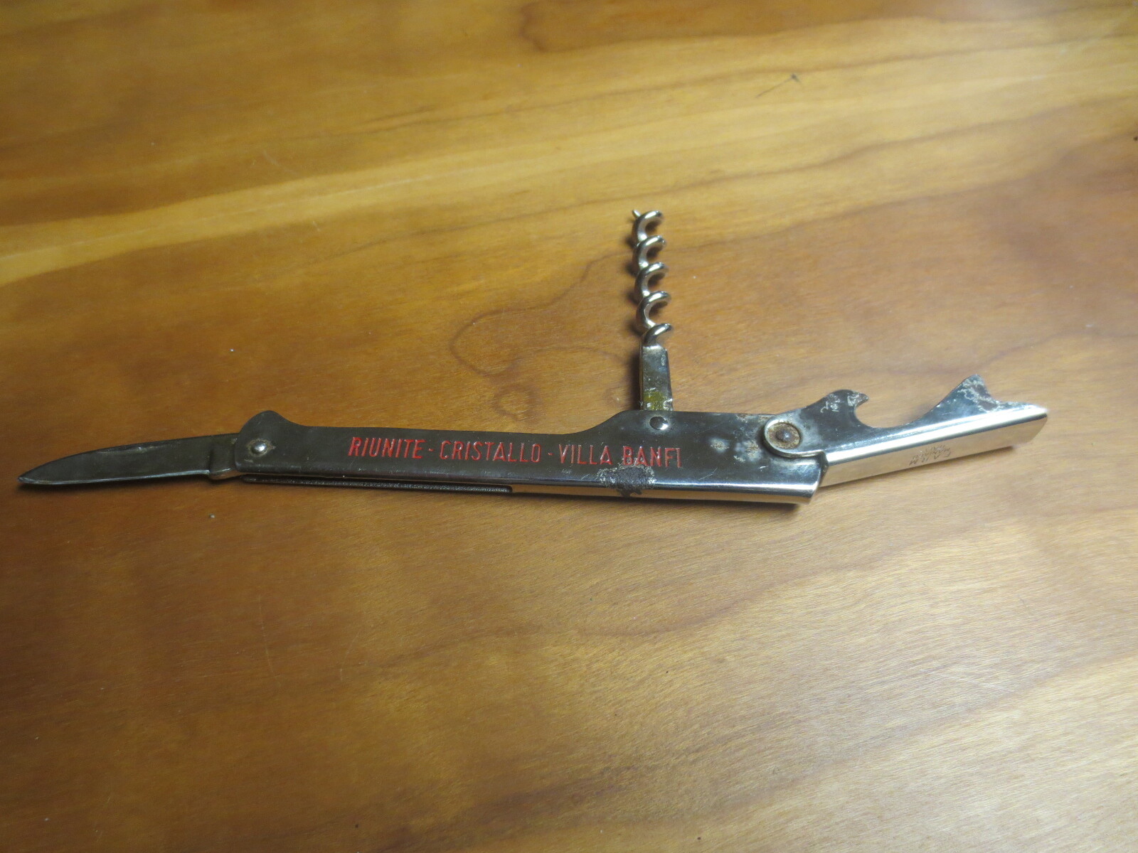Vintage BOTTLE OPENER - CORK SCREW - HOUSE OF BANFI WINES RIUNITE ...
