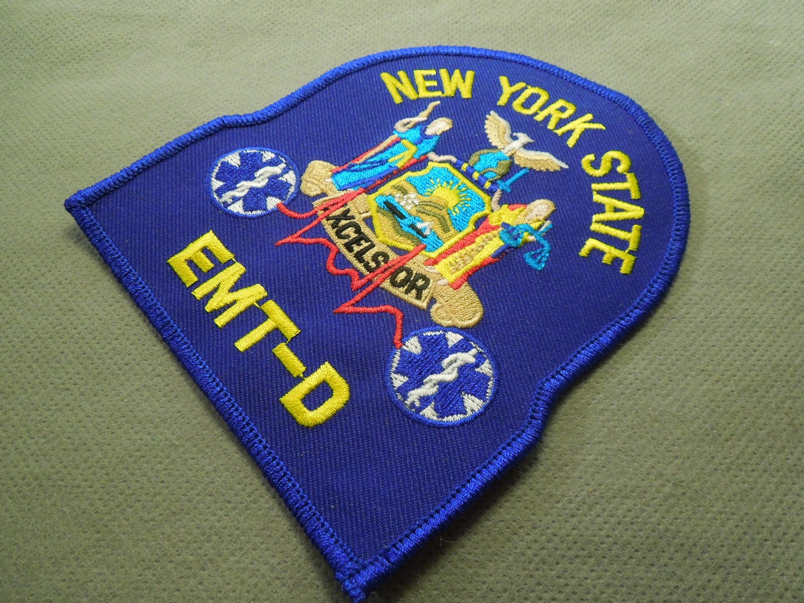 Retired New York State EMT-D Iron On Patch - Shoulder Jacket Hat | eBay