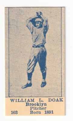 William L. Doak Tabacco Style Reprint Card # 103 Brooklyn | eBay